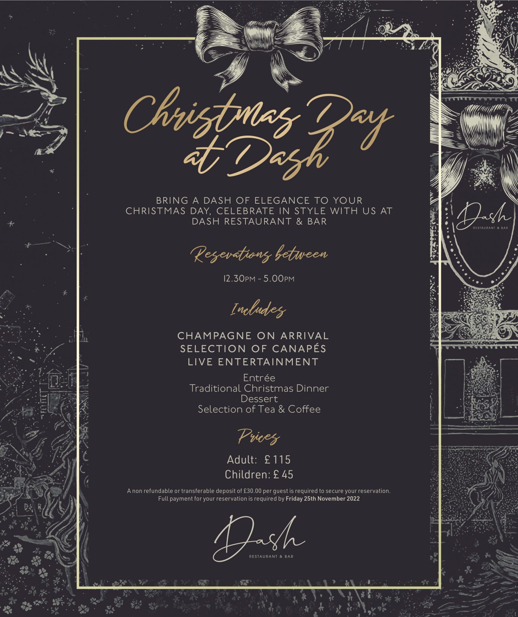 Dash Restaurant & Bar - Christmas Day Offering - Liverpool Chamber of ...