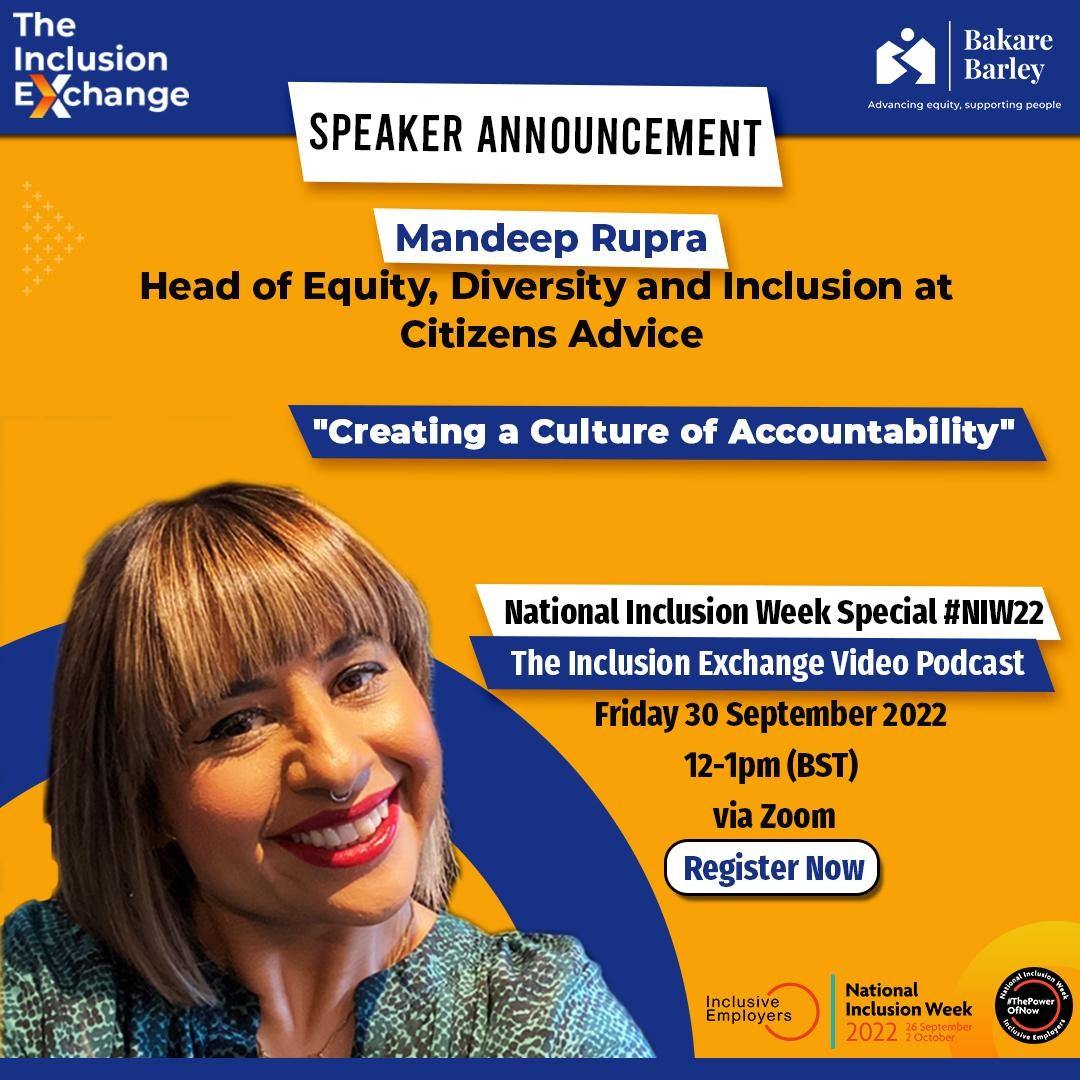 National Inclusion Week 2022–Bakare Barley is Hosting a Webinar on ...
