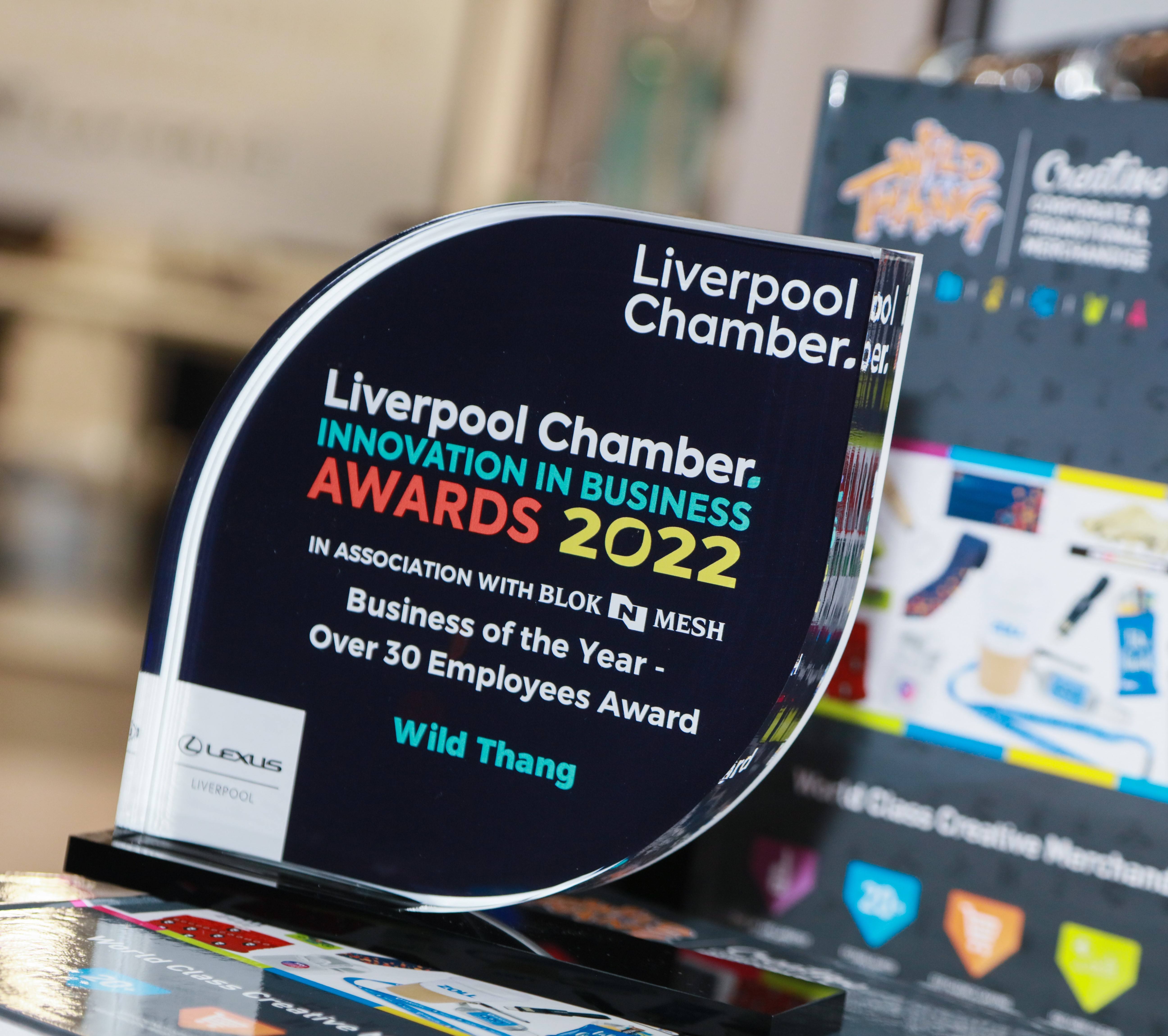Wild Thang named ‘Business of the Year’ - Liverpool Chamber of Commerce