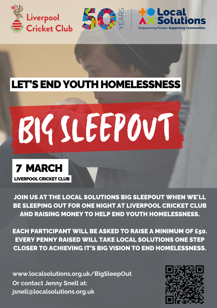 Local Solutions Big SleepOut - Let's end youth homelessness - Liverpool ...